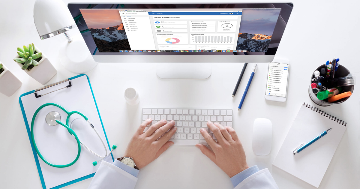 Software médico para clínicas e consultórios.